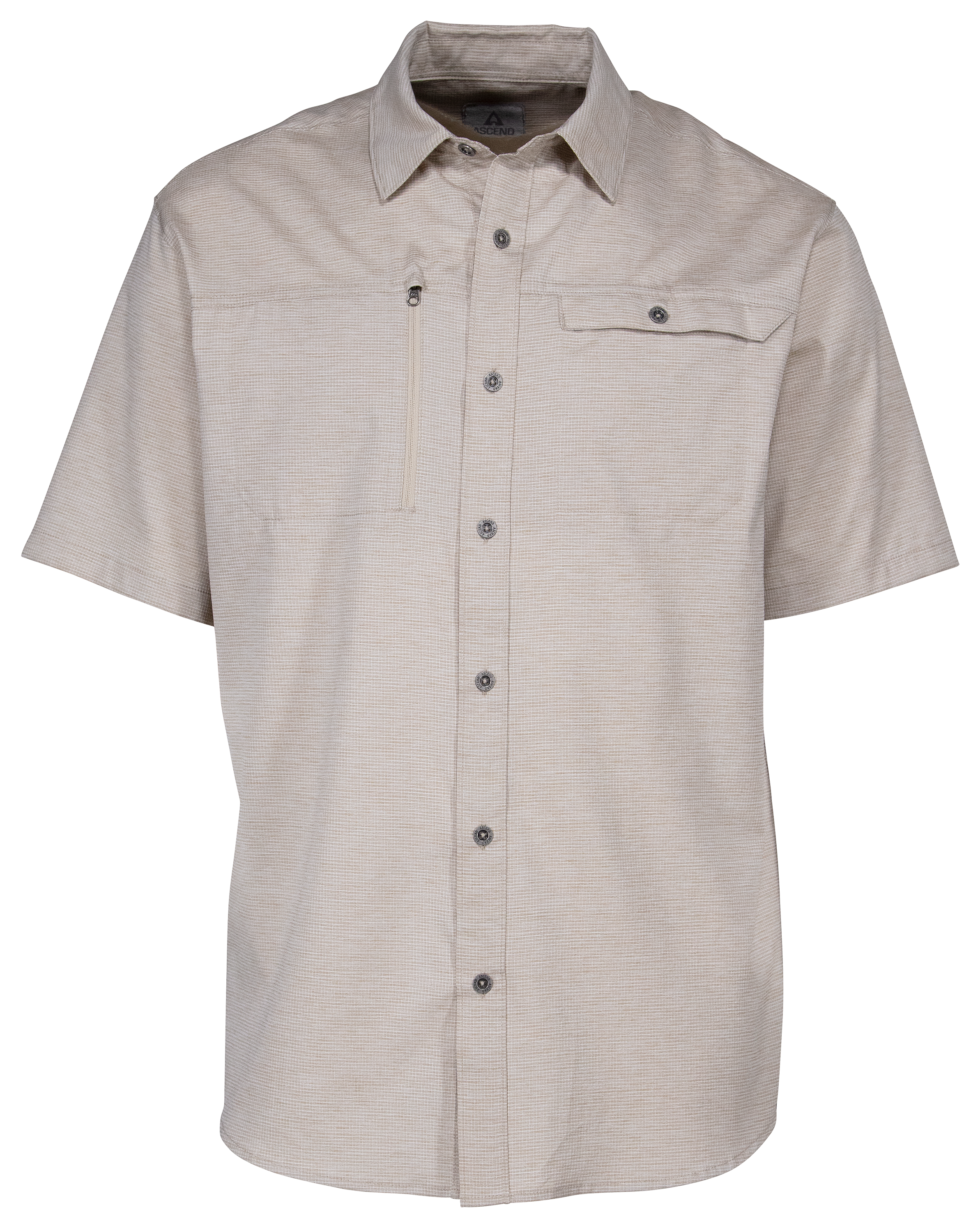 Ascend Melange Ripstop Short-Sleeve Button-Down Shirt for Men | Bass ...